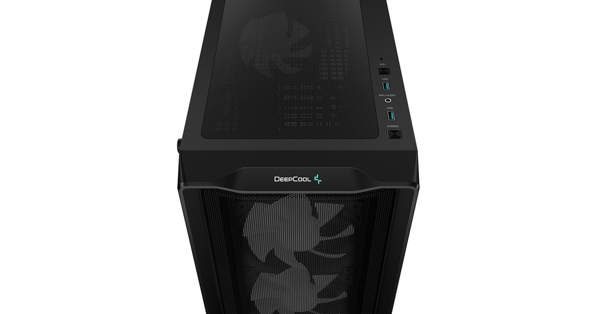 DeepCool CC560 MESH V2, Tower-Gehäuse schwarz, Tempered Glass