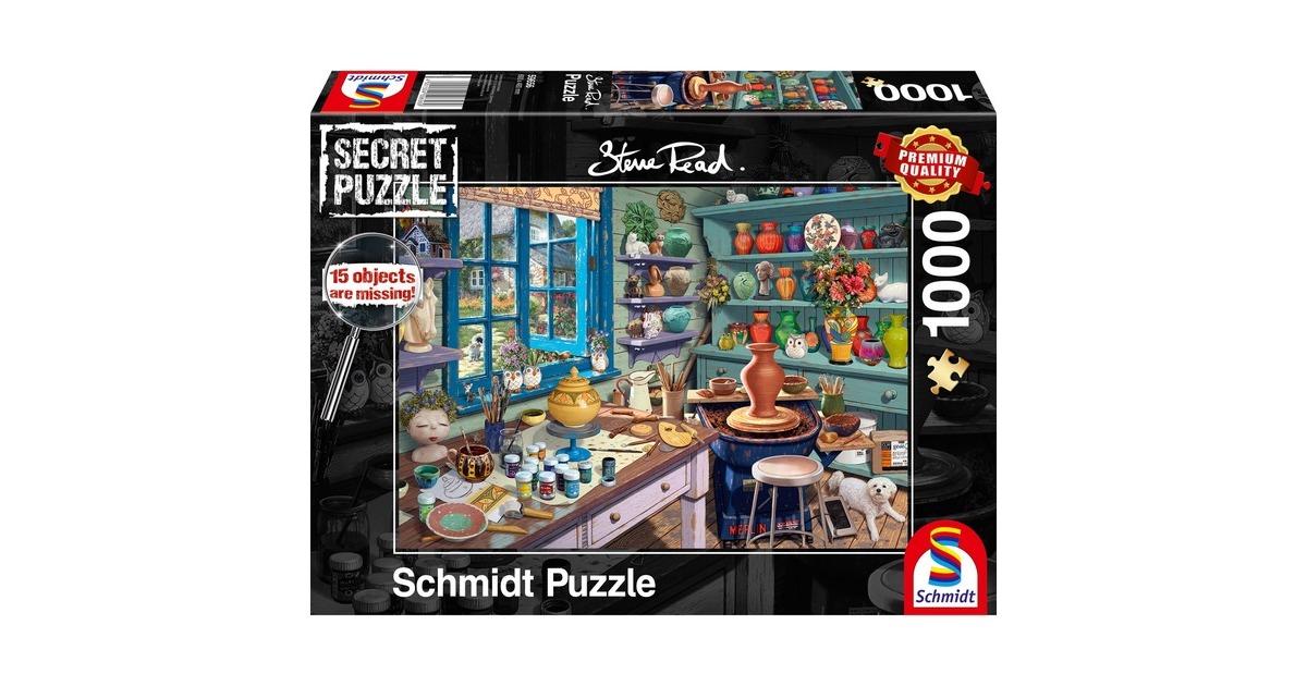 Schmidt Spiele Steve Read: Secret Puzzles - Künstler-Atelier 1000 Teile