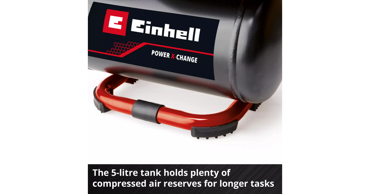 EINHELL Power X-Change Akku-Kompressor TE-AC 18/75 Li OF-Solo, 18Volt schwarz/rot, ohne Akku und ...