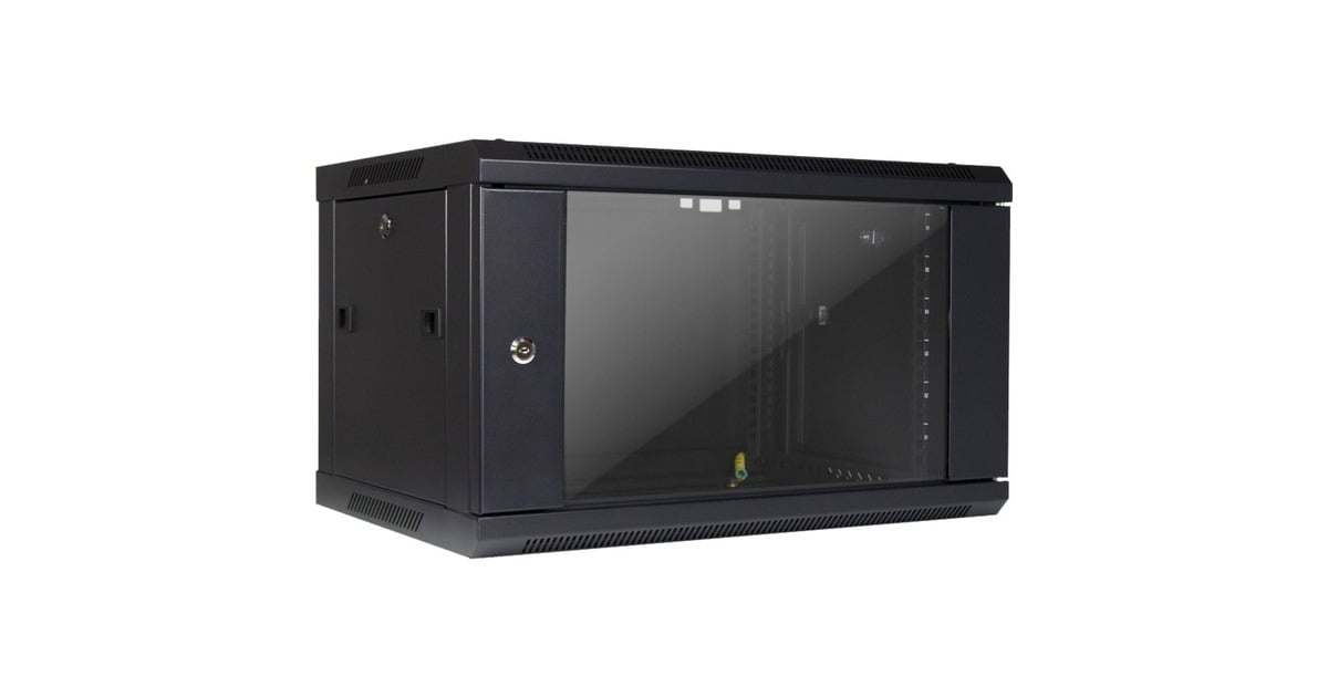 Inter-Tech Wandgehäuse SMA-6406, IT-Schrank schwarz, 6HE