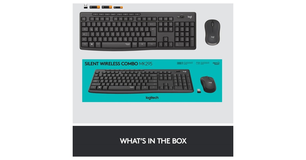 Logitech MK295, Desktop-Set graphit, DE-Layout