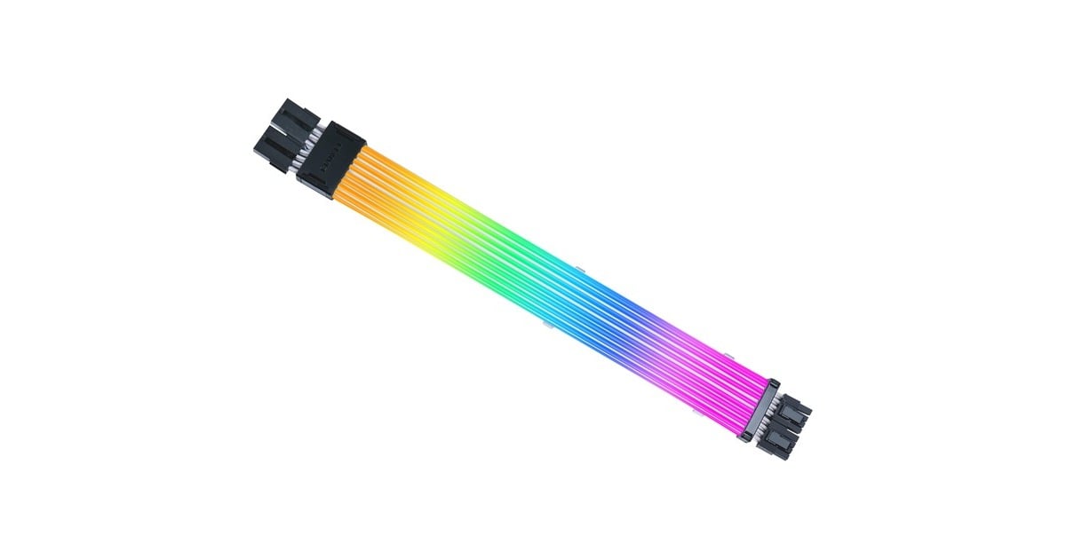 Lian Li Verlängerungskabel Strimer Wireless PW8-1W, GPU 2x6+2-Pin RGB 34cm