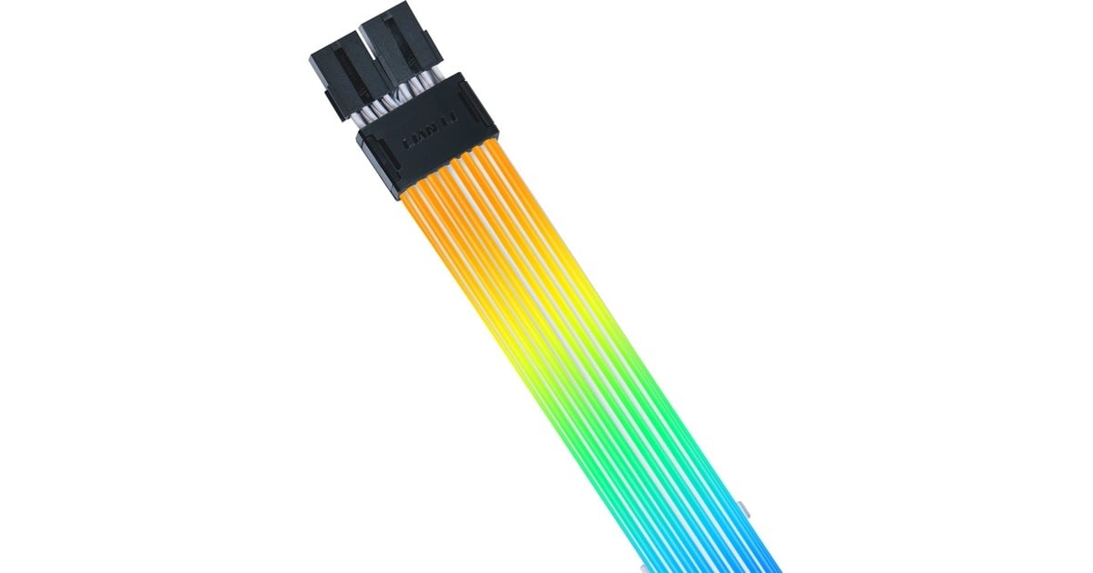 Lian Li Verlängerungskabel Strimer Wireless PW8-1W, GPU 2x6+2-Pin RGB 34cm
