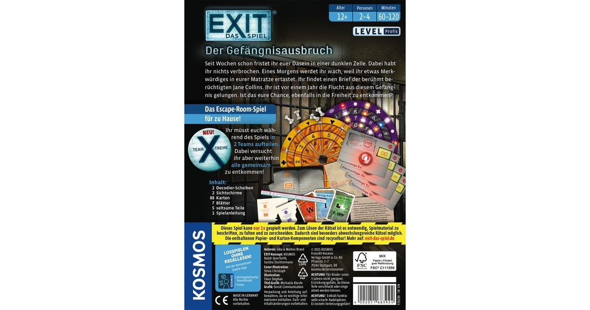 Kosmos EXIT - Das Spiel: Der Gefängnisausbruch, Partyspiel