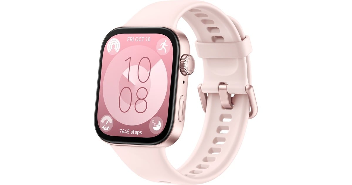 Huawei Watch Fit 3 (Solo-B09S), Smartwatch rosa, Fluorelastomer-Armband ...