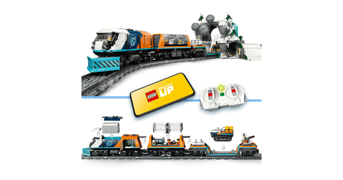 LEGO 60470 City Arktis-Polarexpress, Konstruktionsspielzeug