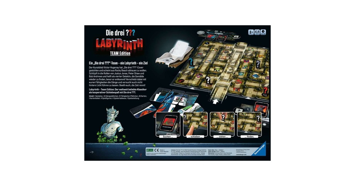 Ravensburger Die drei ??? Labyrinth - Team Edition, Brettspiel