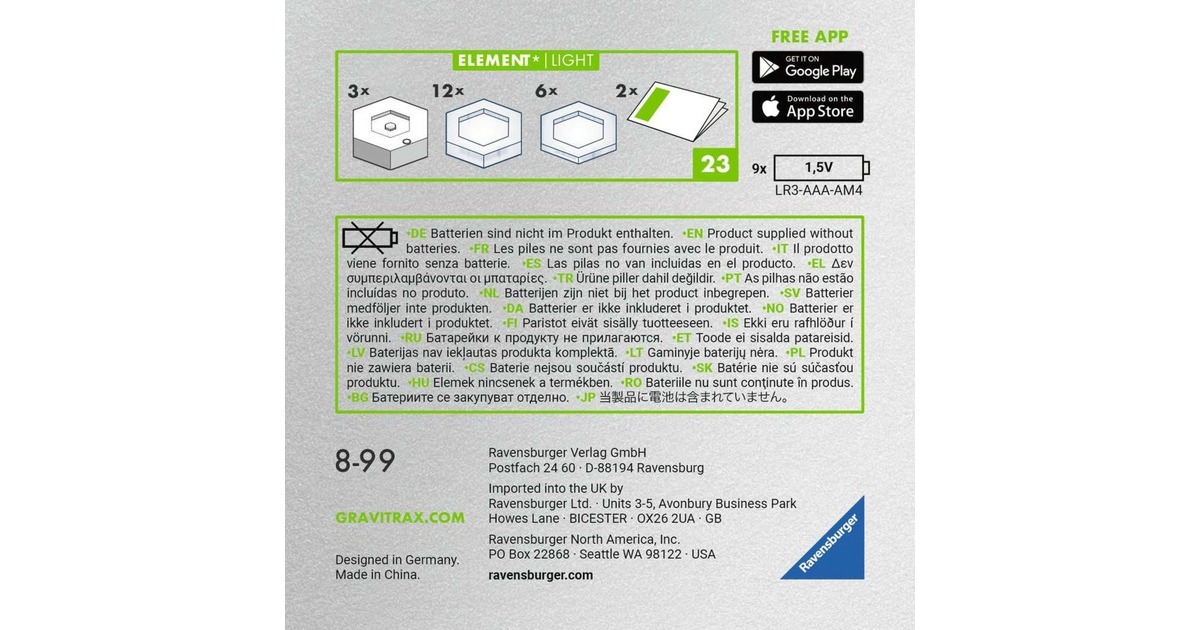 Ravensburger GraviTrax Power Element Light, Bahn