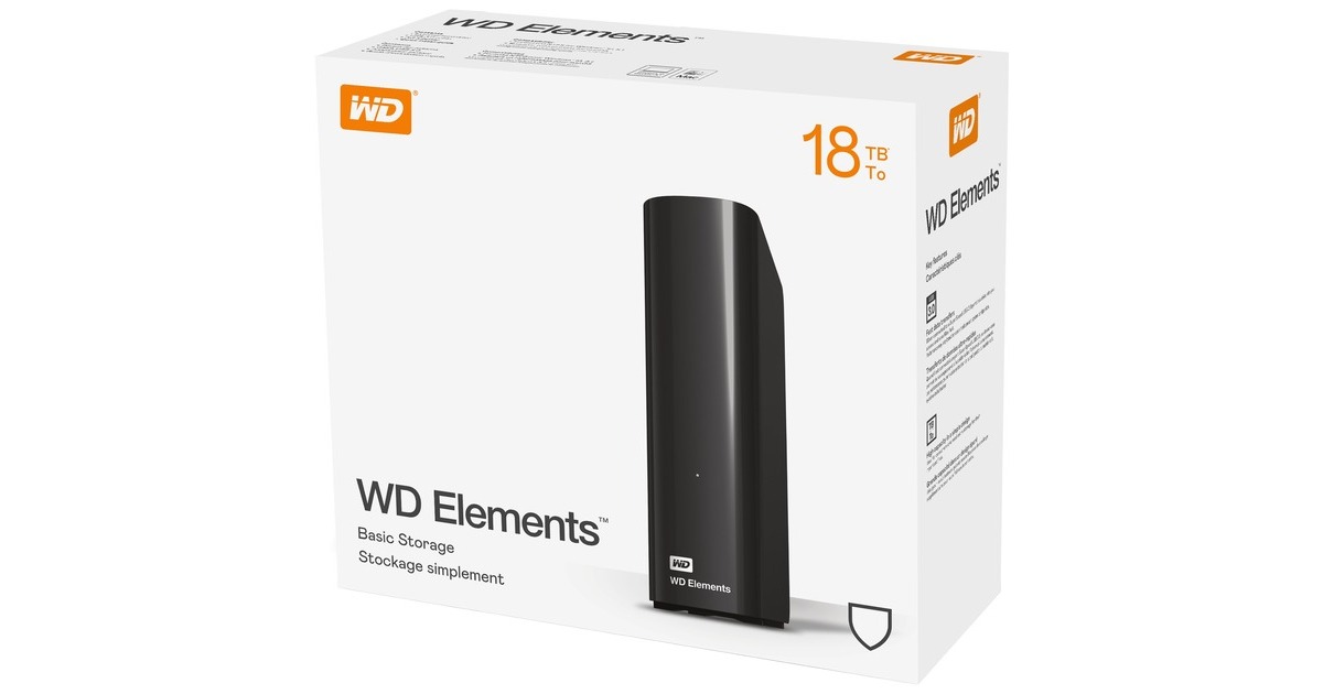 WD Elements Desktop 18 TB, Externe Festplatte schwarz, Micro-USB-B 3.2 ...