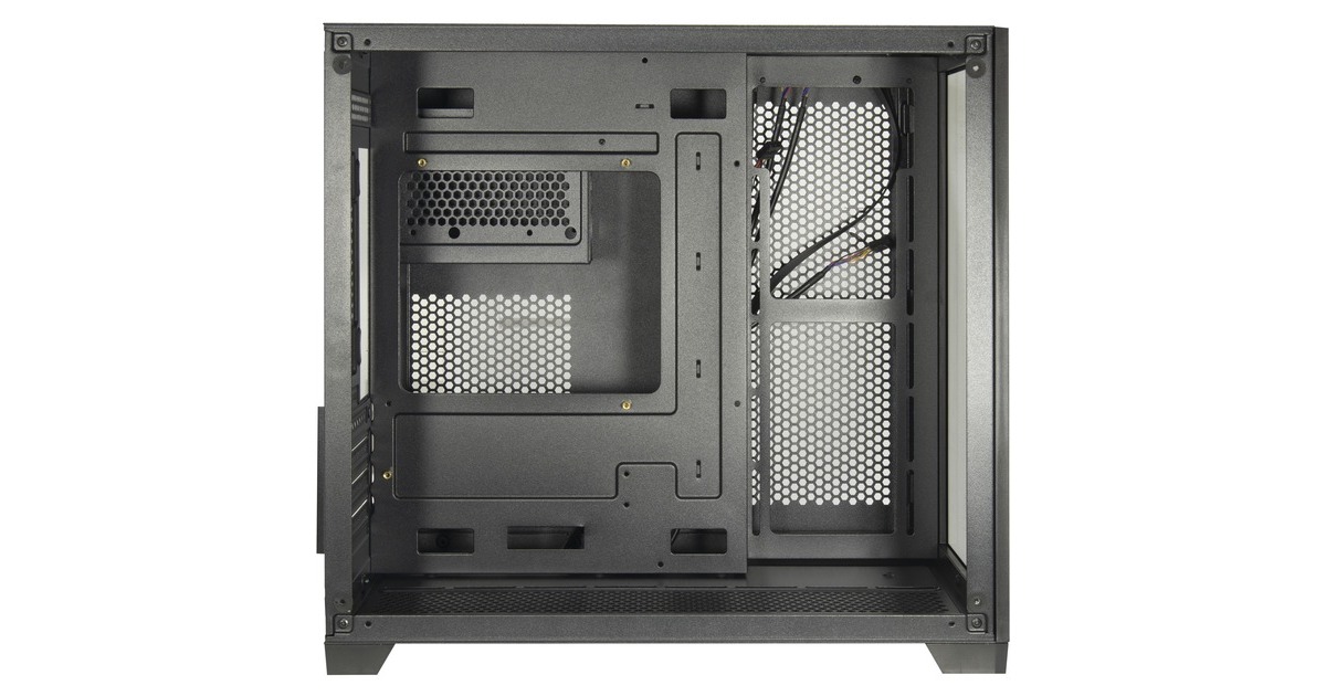 Inter-Tech C-501 Aspect , Tower-Gehäuse schwarz, Tempered Glass x 2