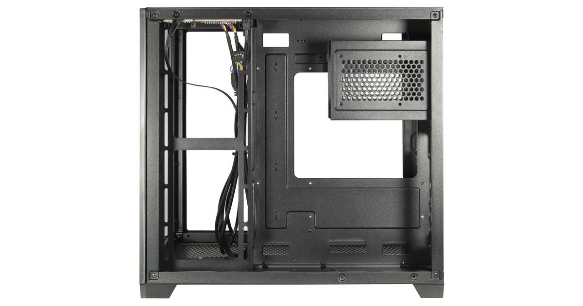 Inter-Tech C-501 Aspect , Tower-Gehäuse schwarz, Tempered Glass x 2