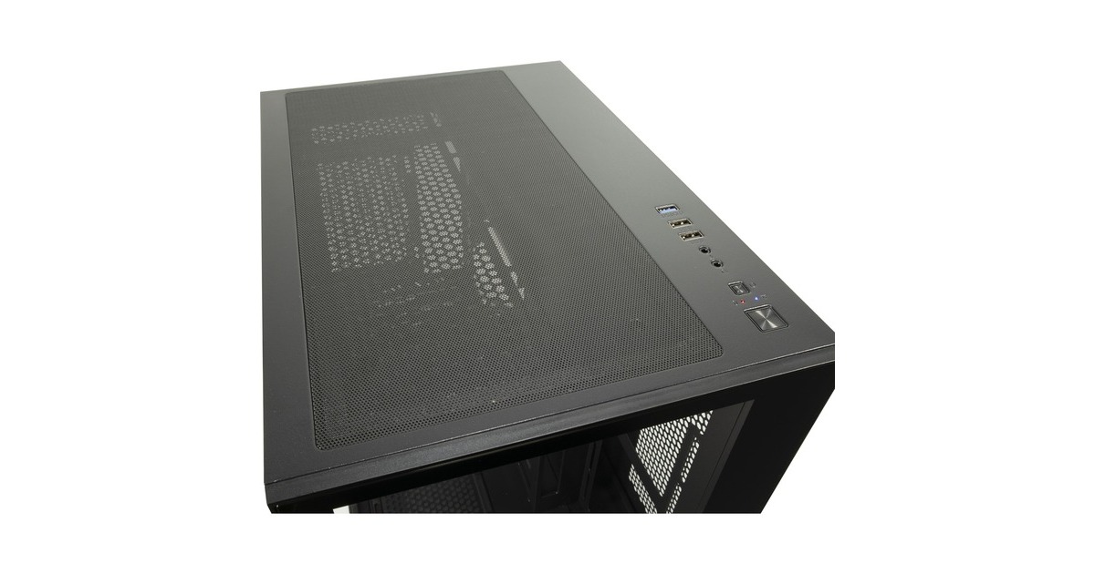 Inter-Tech C-501 Aspect , Tower-Gehäuse schwarz, Tempered Glass x 2
