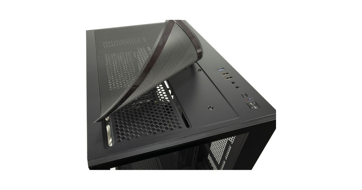 Inter-Tech C-501 Aspect , Tower-Gehäuse schwarz, Tempered Glass x 2