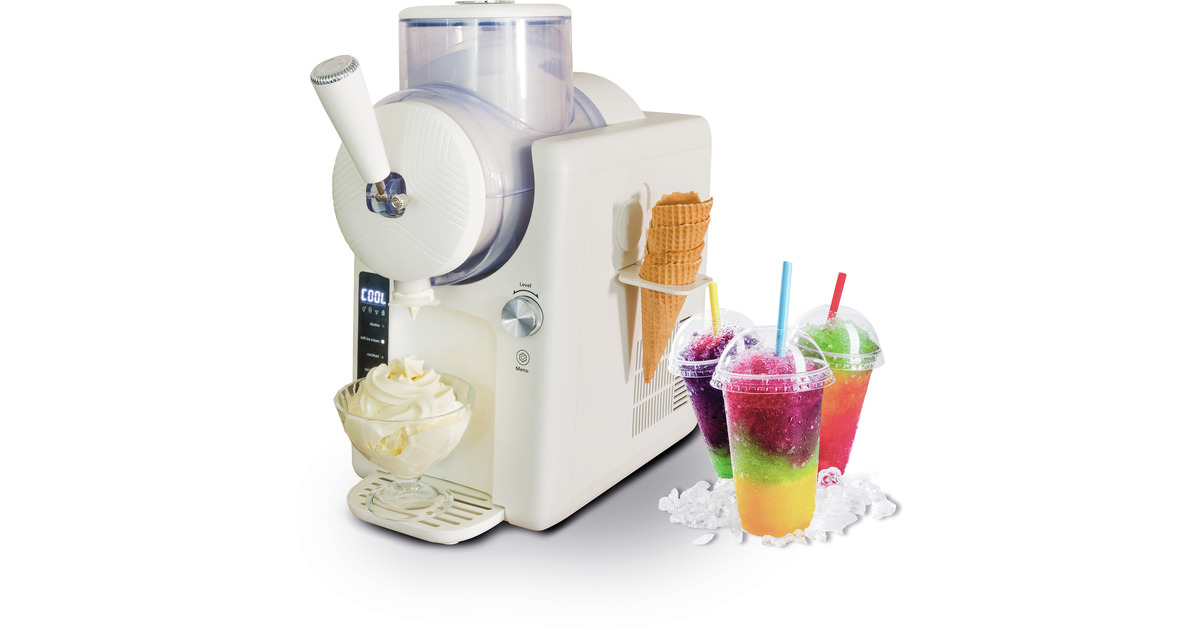 Unold 2-in-1 Slush- & Softeismaschine SOFIE weiß, für 1.500ml Slush ...