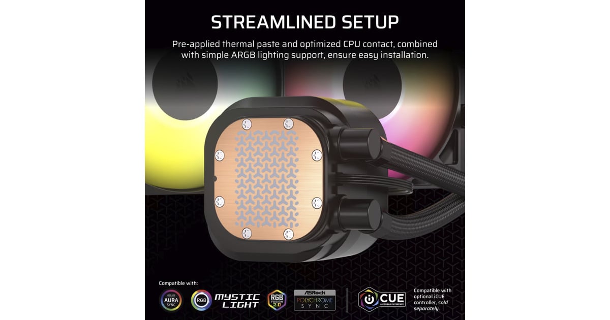 Corsair NAUTILUS 360 RS ARGB Generalüberholt, Wasserkühlung schwarz
