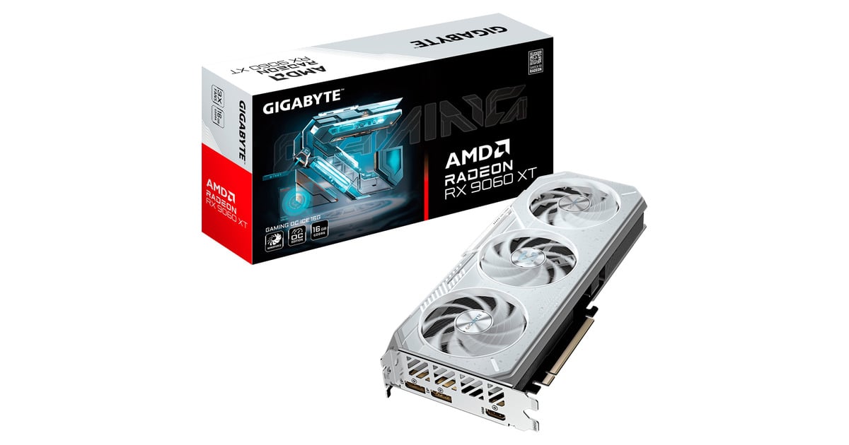 GIGABYTE Radeon RX 9060 XT GAMING OC ICE 16GB, Grafikkarte