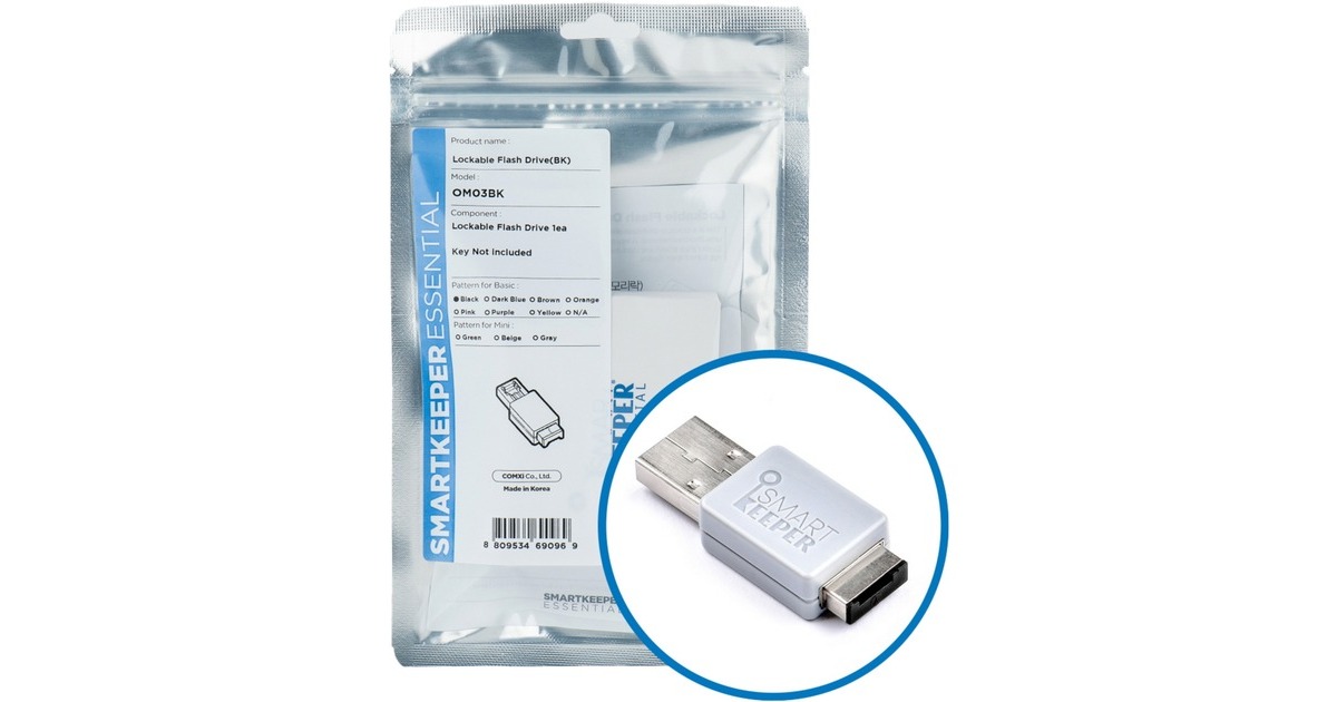 SMARTKEEPER ESSENTIAL Lockable Flash Drive (OM03), USB-Stick Farbcode ...