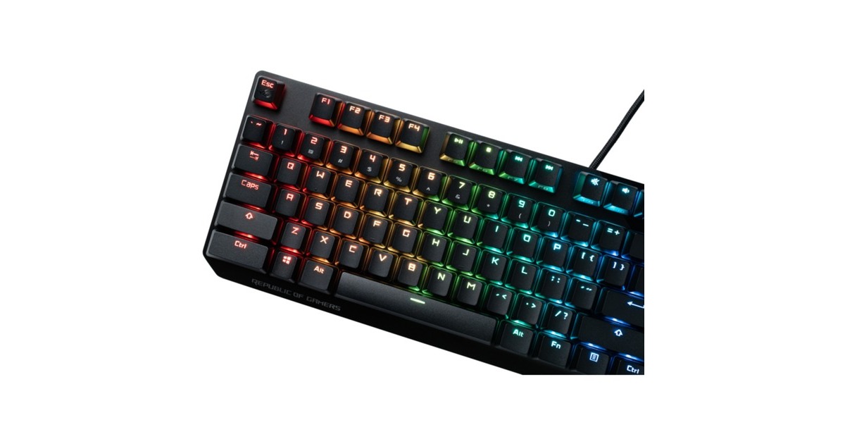 ASUS ROG PBT Keycap-Set, Tastenkappe schwarz, 124 Stück Outlet