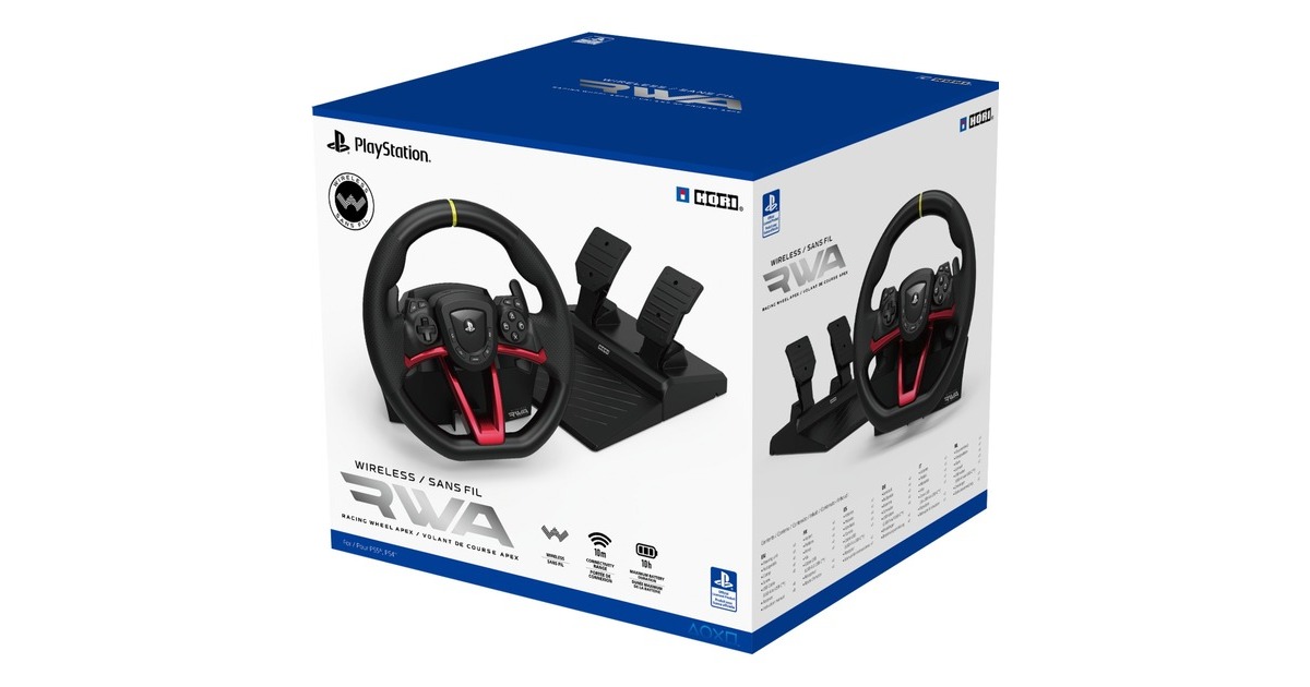 HORI Wireless Racing Wheel APEX, Lenkrad schwarz, PlayStation 5 ...