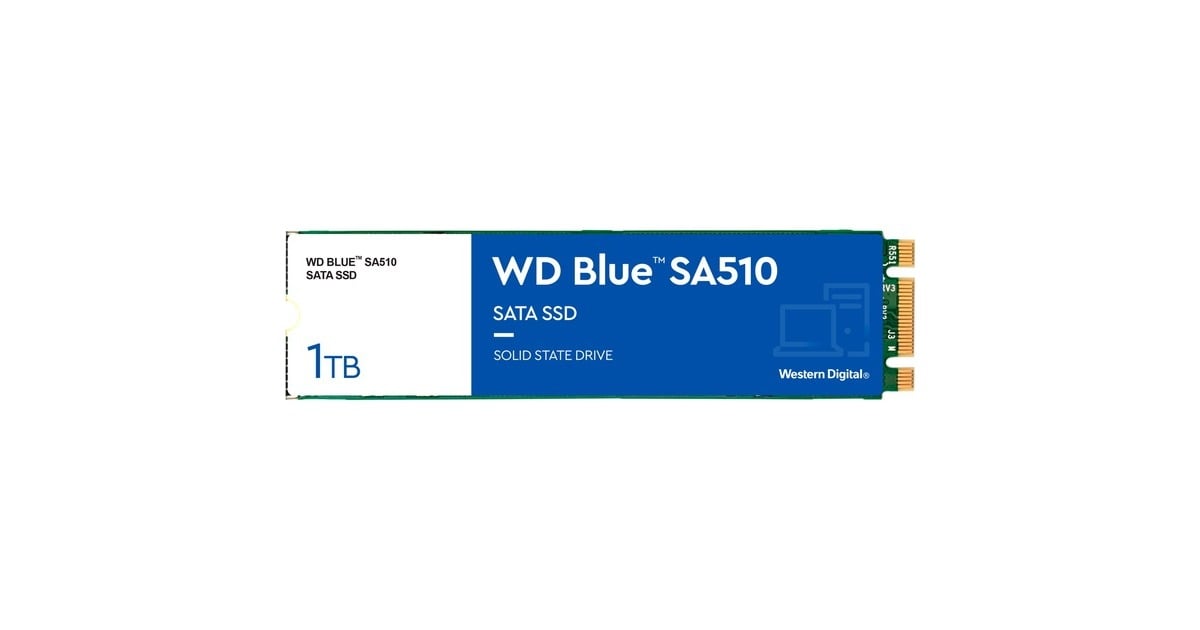 WD Blue SA510 1 TB, SSD blau/weiß, SATA 6 Gb/s, M.2 2280 Outlet