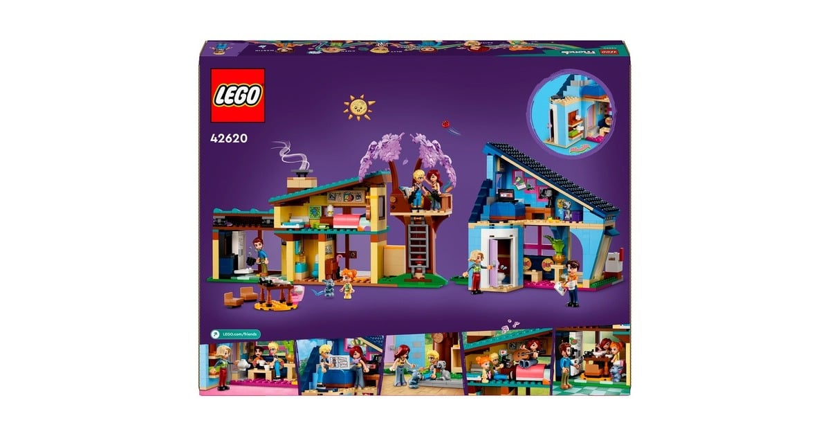 LEGO 42620 Friends Ollys und Paisleys Familien Haus, Konstruktionsspielzeug