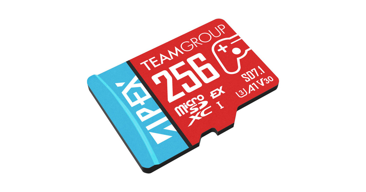 Team Group APEX SD7.1 256 GB SDXC, Speicherkarte rot/blau, MicroSD Express