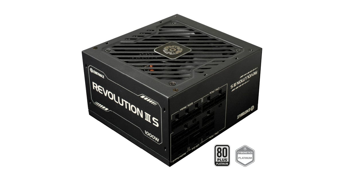 Enermax REVOLUTION III S 1000W, PC-Netzteil schwarz, 1x 12-Pin High ...