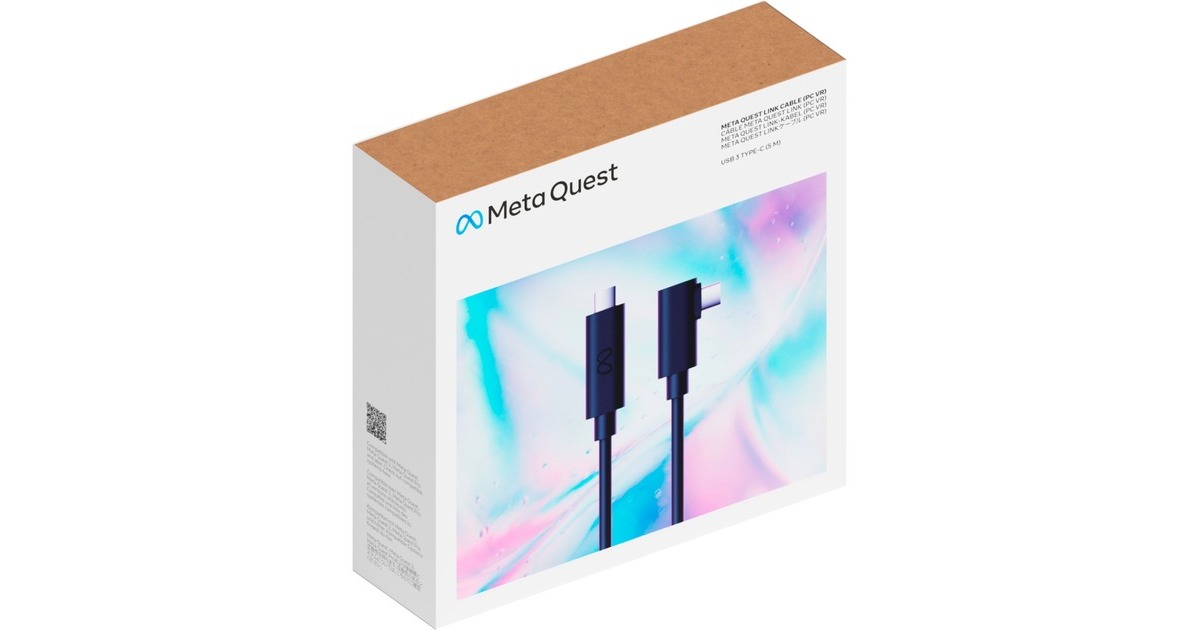 Meta Quest Link-Kabel schwarz, 5 Meter, für Meta Quest 2/3/3S/Pro