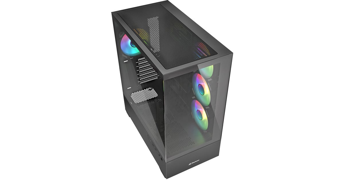 Sharkoon AK6 RGB , Tower-Gehäuse schwarz, Tempered Glass x 2