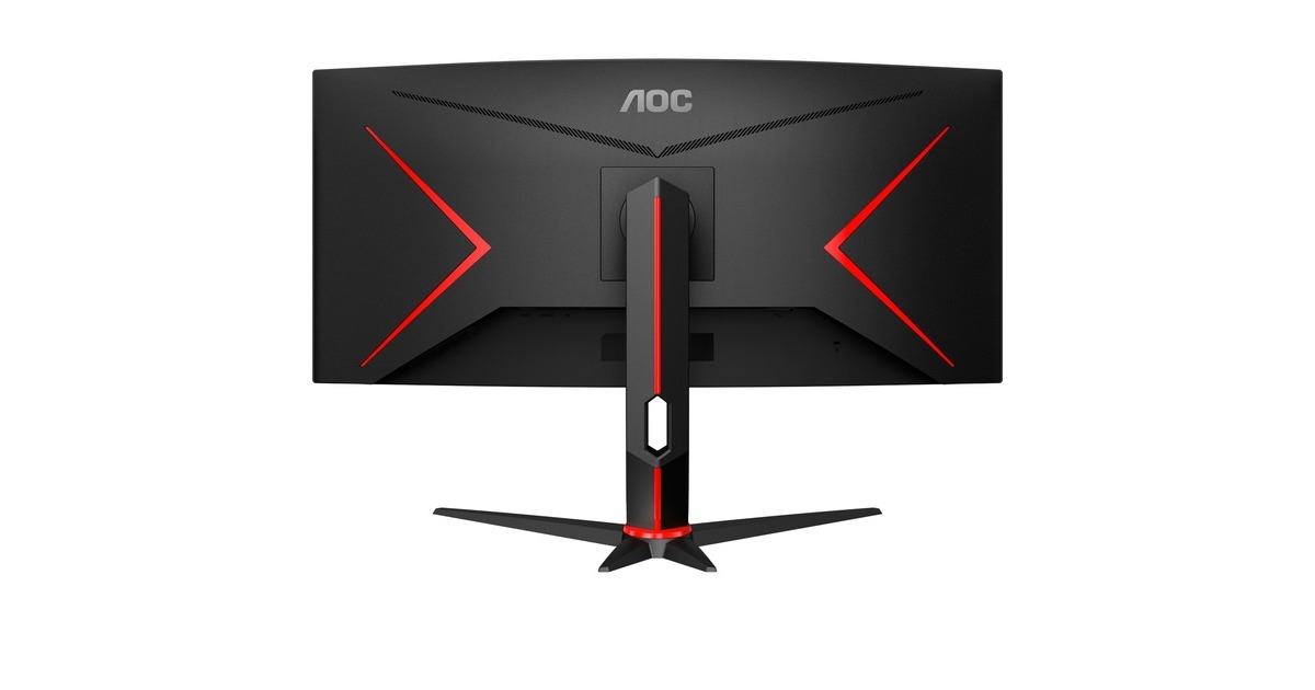 AOC CU34G2XE/BK, Gaming-Monitor 86 cm (34 Zoll), schwarz (matt)/rot ...