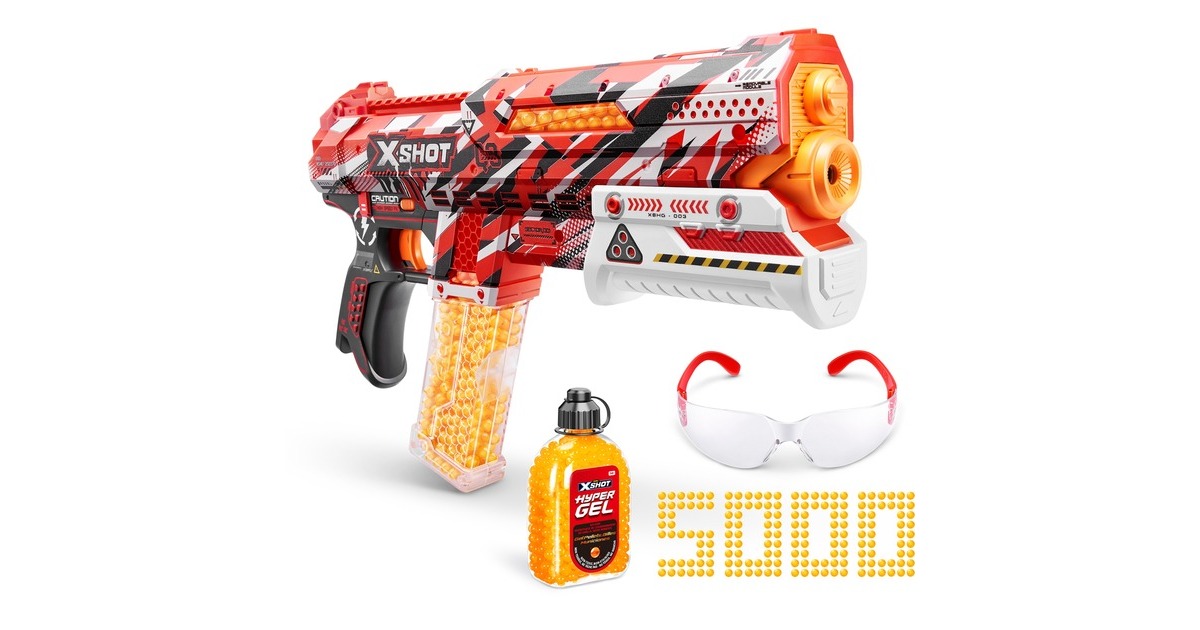 ZURU XSHOT - Hyper-Gel Blaster Clutch, Gel-Blaster inkl. 5000 Gel-Kugeln