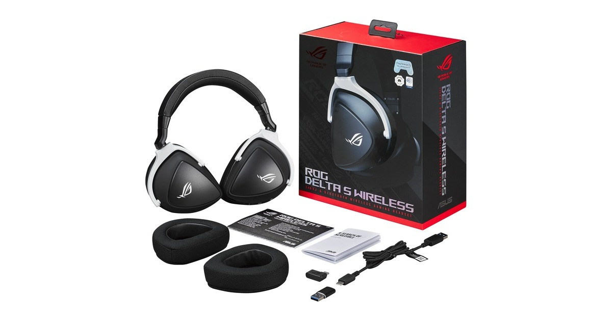 ASUS ROG Delta S Wireless, Gaming-Headset schwarz, USB-C Dongle, Bluetooth