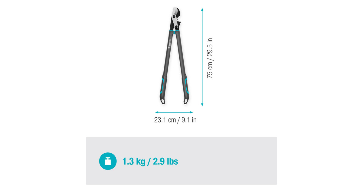GARDENA Astschere EnergyCut Pro L grau/türkis, 75cm Outlet
