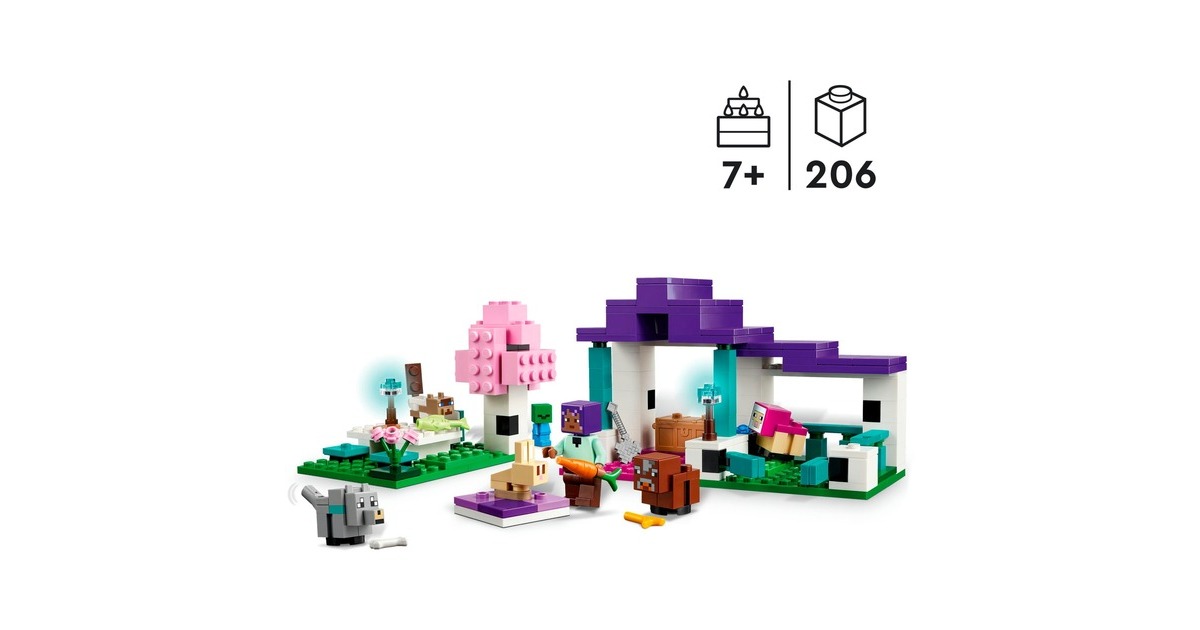 LEGO 21253 Minecraft Das Tierheim, Konstruktionsspielzeug