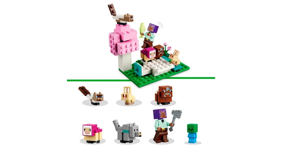 LEGO 21253 Minecraft Das Tierheim, Konstruktionsspielzeug