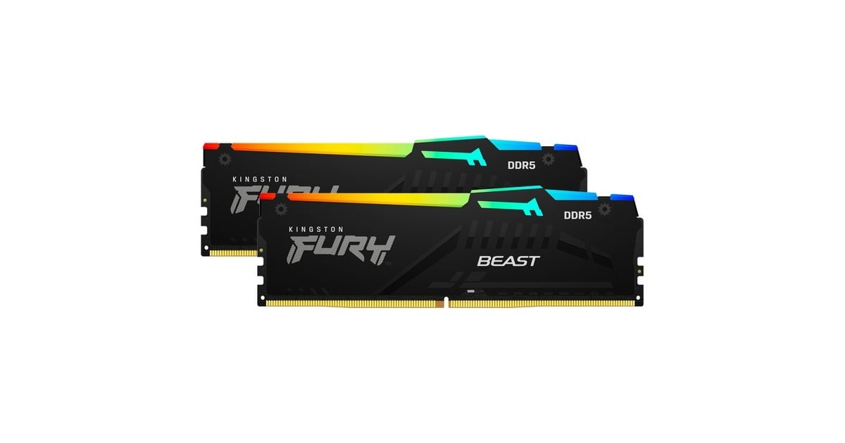 Kingston FURY DIMM 32 GB DDR5-5600 (2x 16 GB) Dual-Kit, Arbeitsspeicher schwarz, KF556C36BBEAK2 ...
