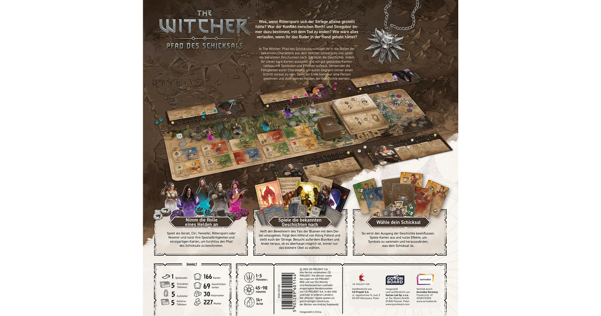 Asmodee The Witcher: Pfad des Schicksals, Brettspiel