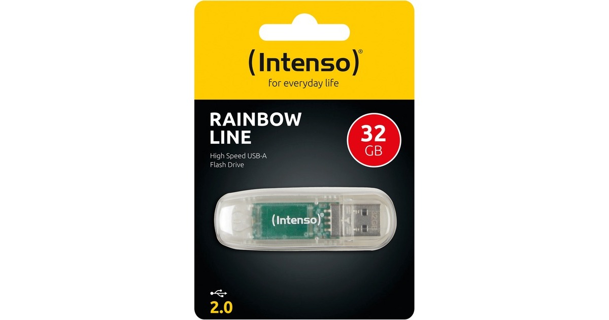 Intenso Rainbow Line 32 GB, USB-Stick transparent
