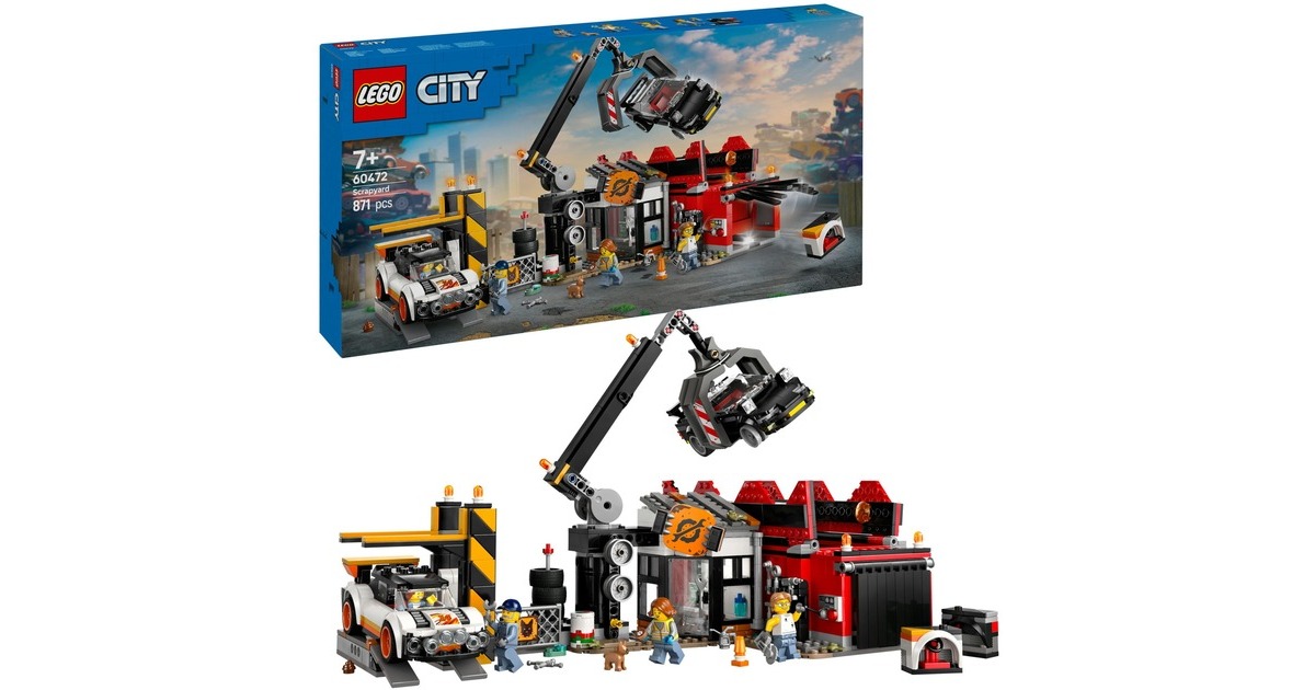 LEGO 60472 City Schrottplatz mit Autos, Konstruktionsspielzeug