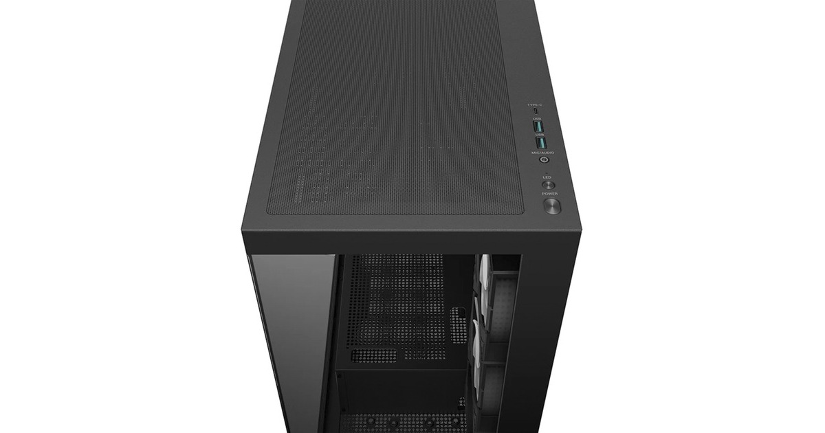 DeepCool CG580 4F , Tower-Gehäuse schwarz, Tempered Glass x 2