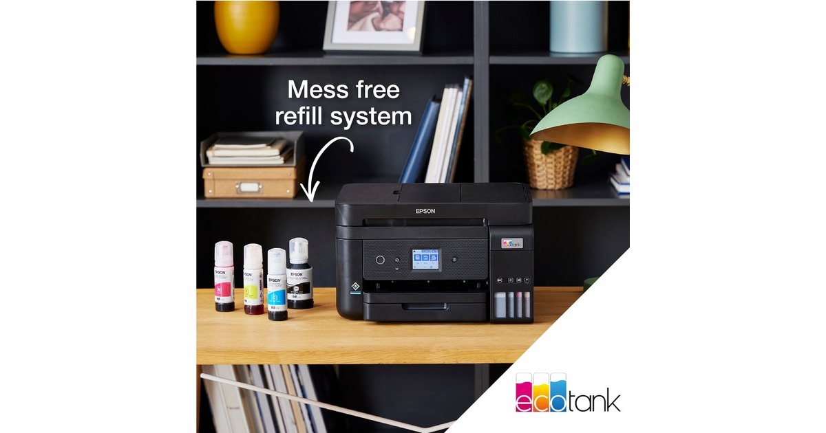 Epson EcoTank ET-4850, Multifunktionsdrucker schwarz, Scan, Kopie, Fax, USB, LAN, WLAN