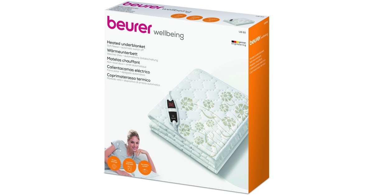 Beurer UB 60, Wärmeunterbett weiß, 80 x 150 cm