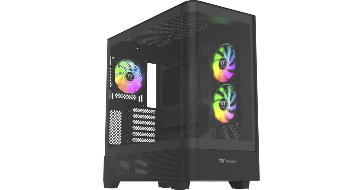 Thermaltake View 290 TG ARGB, Tower-Gehäuse schwarz, Tempered Glass x 2