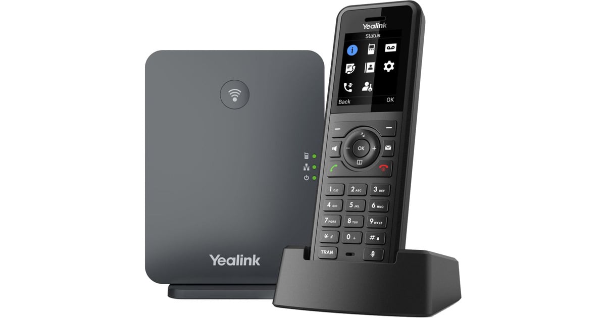 Yealink W77P, VoIP-Telefon schwarz, Basisstation mit Mobilteil