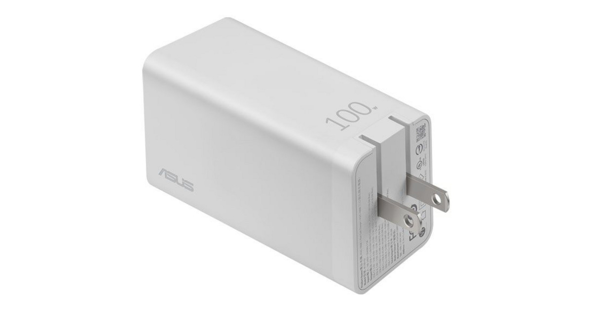 ASUS Multiport-Ladegerät AC100-02, EU + UK weiß, 100 Watt, 2x USB-C + USB-A