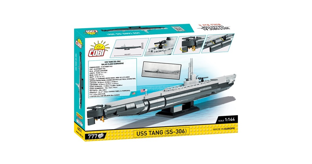 COBI WW2 USS Tang SS-306, Konstruktionsspielzeug