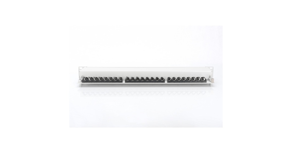 Digitus 19" CAT 6a Patch Panel, Patchpanel grau