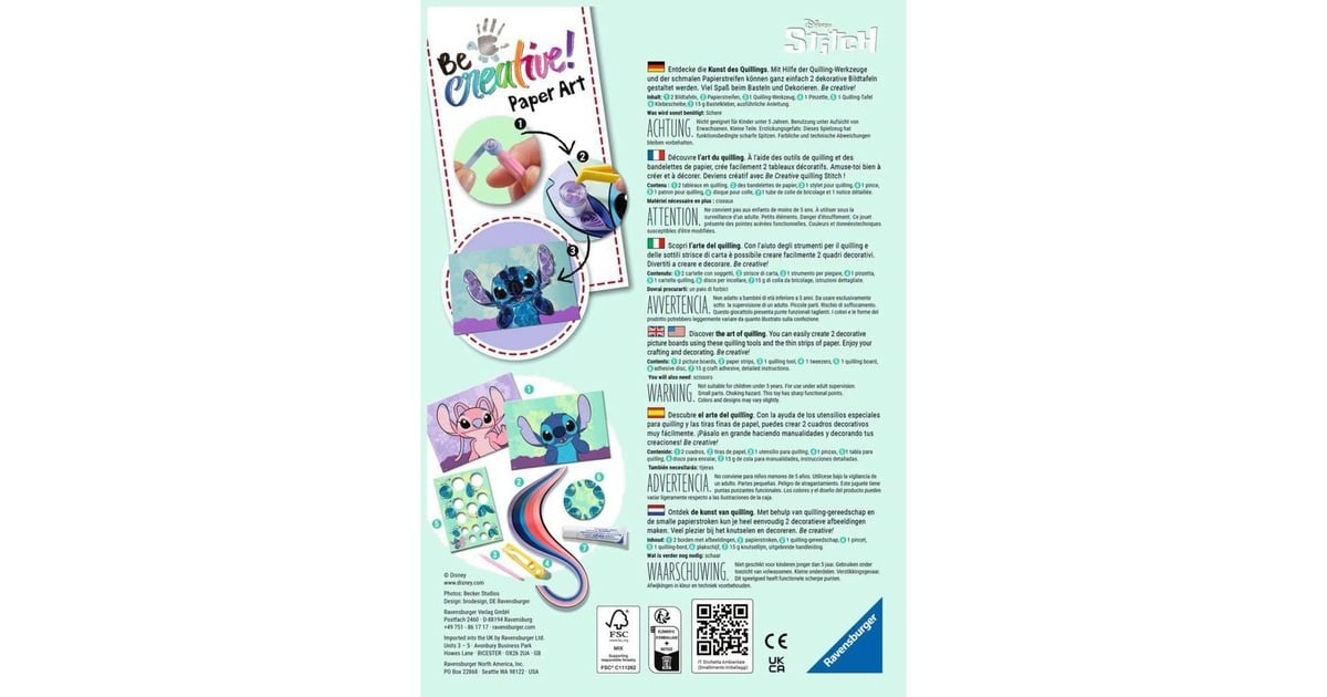 Ravensburger BeCreative Paper Art Quilling Stitch, Basteln