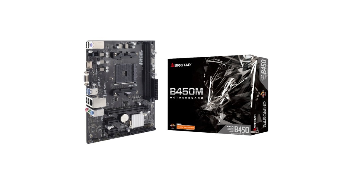 Biostar B450MHP, Mainboard grau