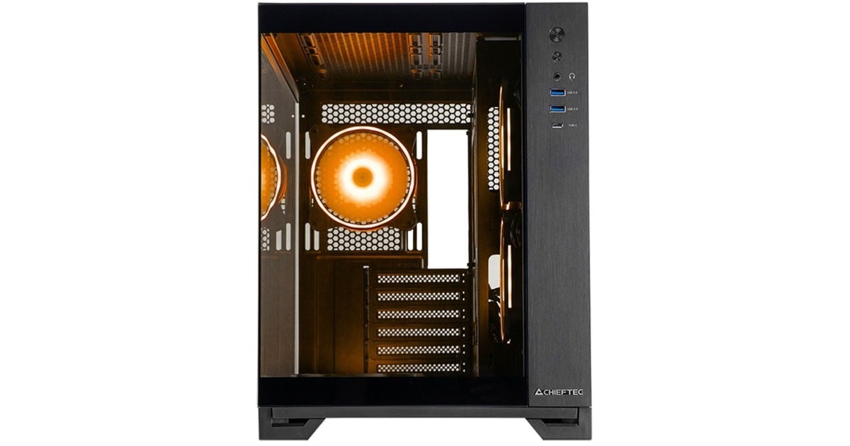 Chieftec Visio GM-30B-TG-OP, Tower-Gehäuse schwarz, Tempered Glass x 2